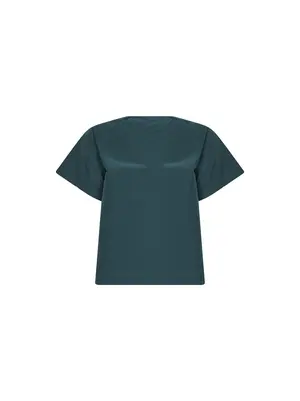 Max Mara Bow Detail Short Sleeve Top - Blue
