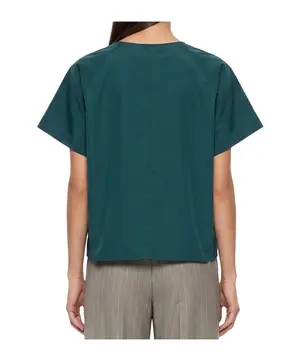 Max Mara Bow Detail Short Sleeve Top - No