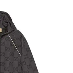Gucci Jumbo Gg Zip Jacket With Web 'grey Dark Grey