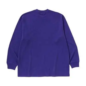 A BATHING APE Marbling Camo Ape Head Relaxed L/s T-shirt - Purple