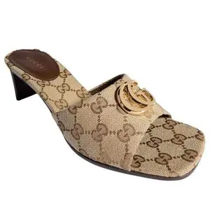Gucci Slide Sandal With Double G - Sand/dark Brown
