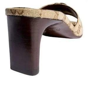 Gucci Slide Sandal With Double G - Sand/dark Brown