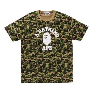 A BATHING APE A Bathing Ape Abc Camo College T-shirt 'green' Green