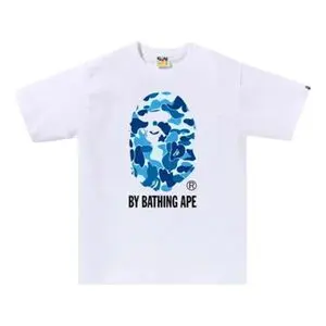 A BATHING APE Abc Camo T-shirt 'white Blue - White/blue