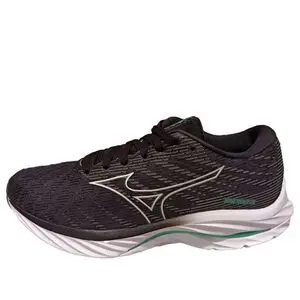 Mizuno Wave Rider 26 Athletic Sneakers - Black/white/green