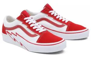 VANS Old Skool 2-tone Bolt Low Top Sneakers - Red/true White