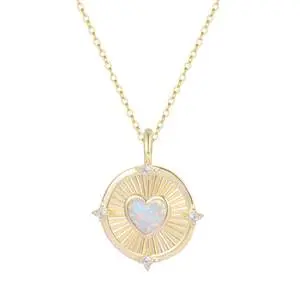 KAMARIA Radiant Opal Heart Necklace