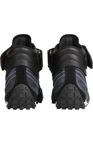 Balmain Racing Mid-top Trainers In Nylon And Leather