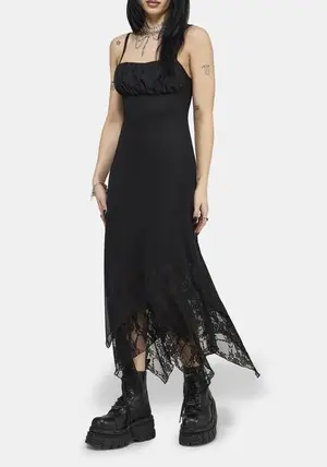 DISTURBIA Druella Lace Cami Midaxi Dress