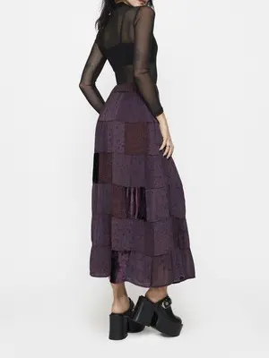 DISTURBIA Mabel Floral Patchwork Skirt