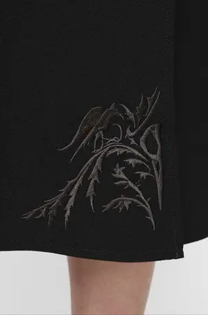 DISTURBIA Aubrey Embroidered Midi Dress
