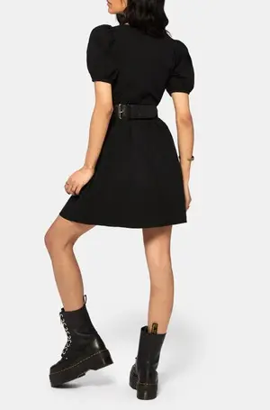 DISTURBIA Orena Bat Mini Dress With Embroidered Motif