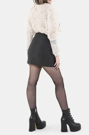 DISTURBIA Sequin Embellished Mini Skirt