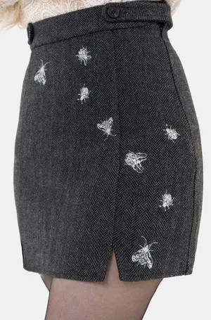 DISTURBIA Sequin Embellished Mini Skirt