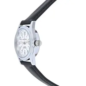 PEUGEOT The Clara" Leather Watch With Calendar - White