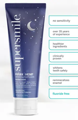 SUPERSMILE Whitening Toothpaste Relax 4.2 Oz With Accelerator 0.5 Oz