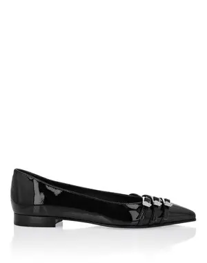 Philipp Plein Multi-strap Ballerina Flats Skull - Black