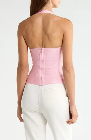 House Of Cb Silhouette Halter Neck Bandage Top