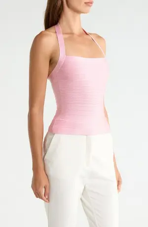 House Of Cb Silhouette Halter Neck Bandage Top