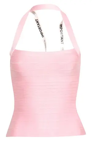 House Of Cb Silhouette Halter Neck Bandage Top