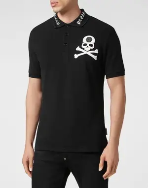 Philipp Plein Polo Shirt Ss Skull&amp;bones - Black