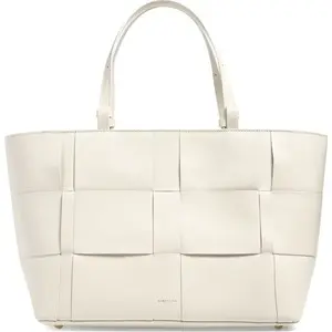 DEMELLIER The Florence Woven Leather Tote - Chalk