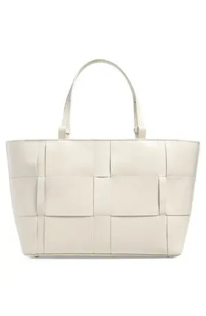 DEMELLIER The Florence Woven Leather Tote - Chalk