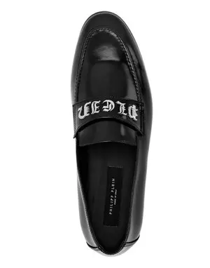 Philipp Plein Leather Moccasin Gothic Plein