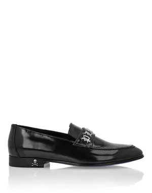 Philipp Plein Leather Moccasin Gothic Plein