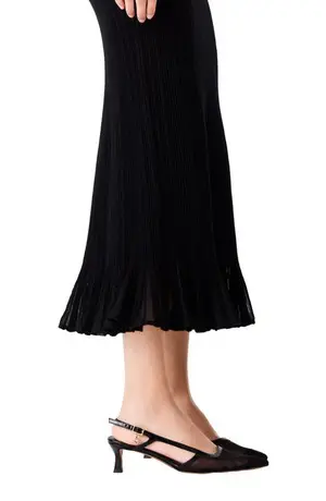 Maje Leather And Mesh Slingbacks