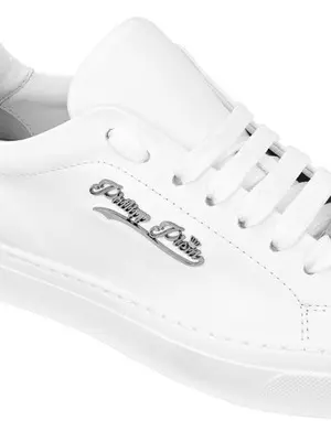Philipp Plein Signature Nappa Leather Lo-top Sneakers - White