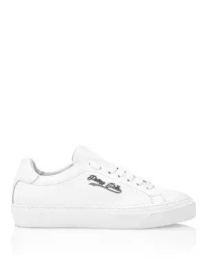 Philipp Plein Signature Nappa Leather Lo-top Sneakers - White