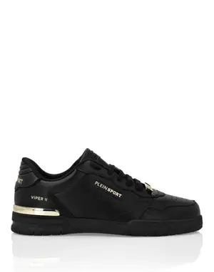 PLEIN SPORT Tiger.x Low Top Sneakers - Black/lightgold
