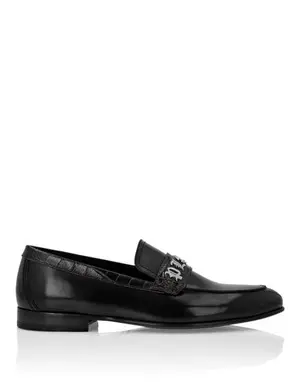 Philipp Plein Croco Printed Leather Loafers