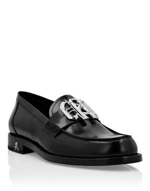 Philipp Plein Calf Skin Leather Moccasin - Black