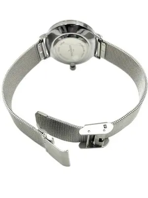 PEUGEOT Sleek Stainless Steel Mesh Watch- 30mm - Blue