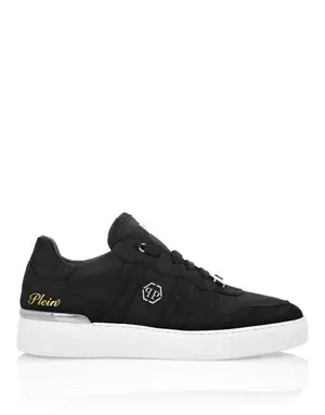 Philipp Plein Nubuck Low Top Sneakers Cocco - Black