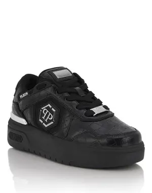Philipp Plein Low-top Sneakers Sk8r Plein Cocco - Black/black