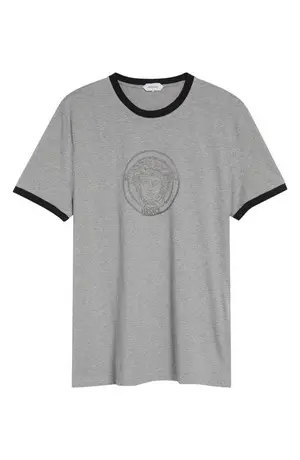 Versace Medusa Logo Ringer Graphic T-shirt