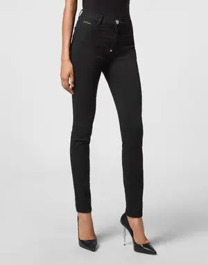 Philipp Plein Denim High Waist Jegging Women Blackout