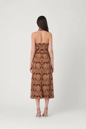 Shoshanna Balinese Palm Print Lainey Dress
