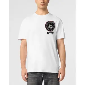 Philipp Plein T-shirt Round Neck Ss Money - White
