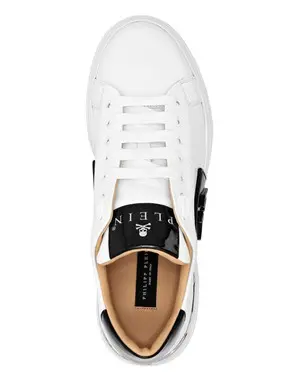 Philipp Plein Mix Leather Lo-top Sneakers Hexagon