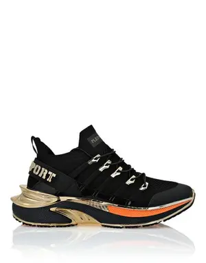 PLEIN SPORT Runner Chrome Surfer - Black/orangefluo