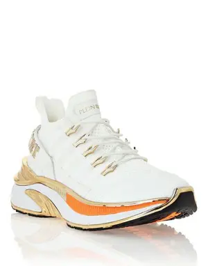 PLEIN SPORT Runner Chrome Surfer - White/orangefluo