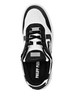 Philipp Plein Lo-top Sneakers Predator Mix Material - White/black