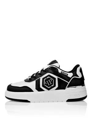 Philipp Plein Lo-top Sneakers Predator Mix Material - White/black