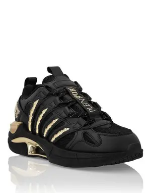 PLEIN SPORT Gladiator Low Top Sneakers - Black/lightgold