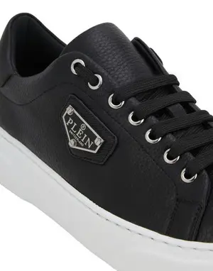 Philipp Plein Leather Lo-top Sneakers - Black