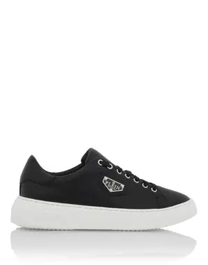 Philipp Plein Leather Lo-top Sneakers - Black